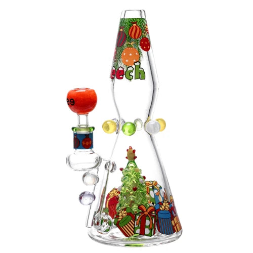11” Cheech Glass Christmas Tree Beaker Bong | Festive | Bongs Canada