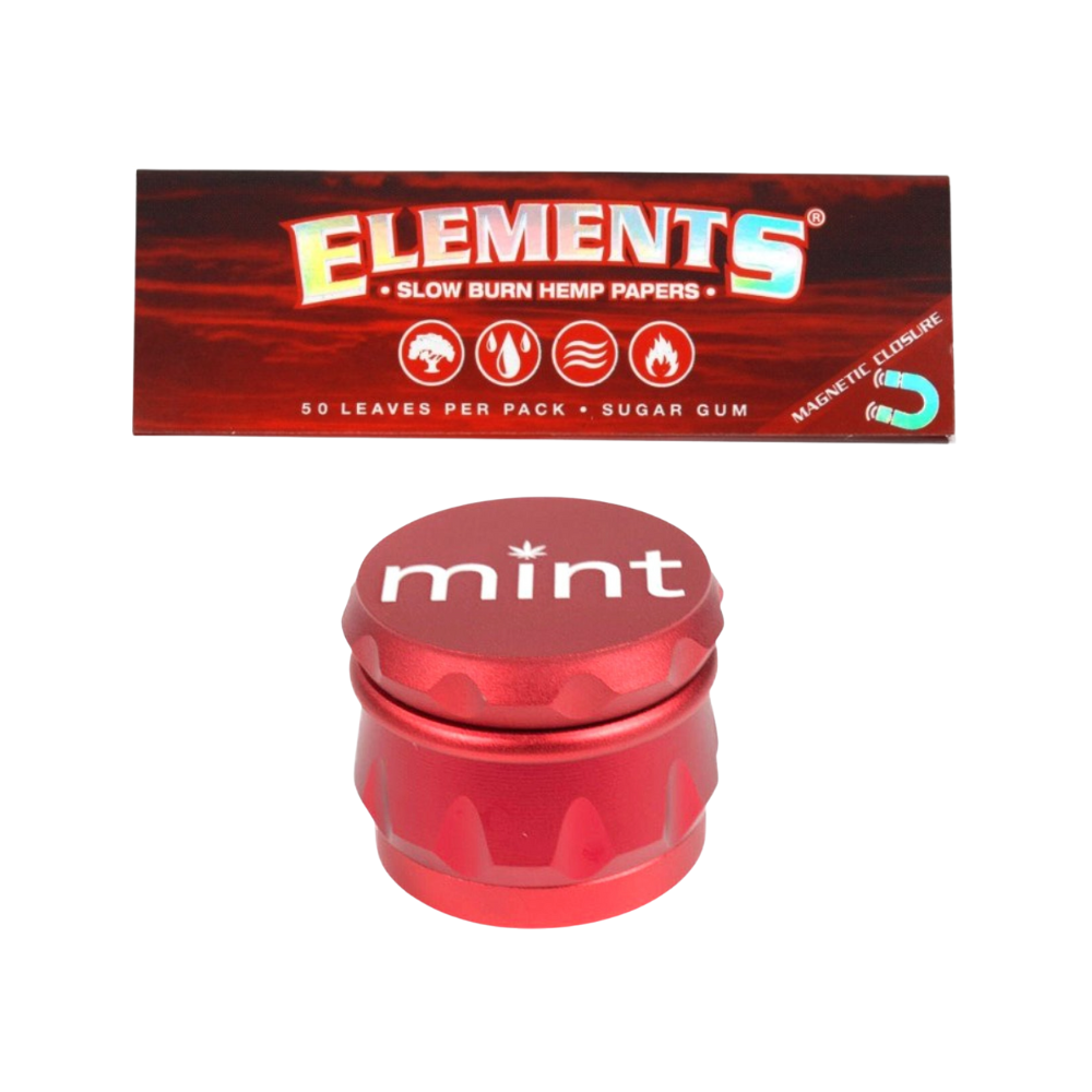 Big Minty - Red + Elements Slow Burn Rolling Papers Bundle — Bongs Canada