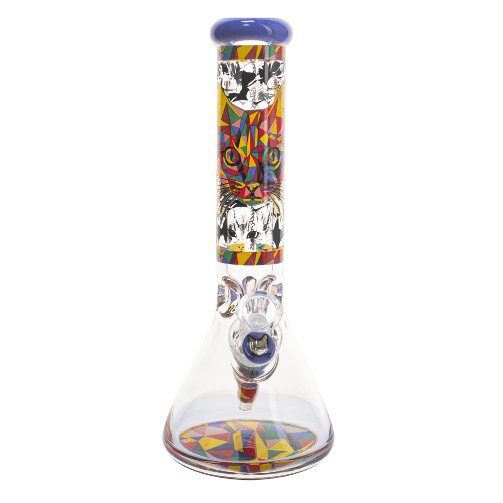13" Cheech Cat Decal Beaker Bong - Premium Quality Bong - Bongs Canada