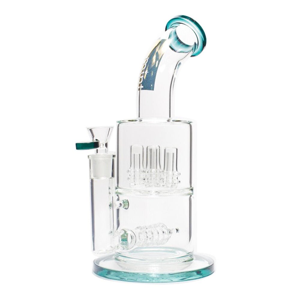 11" Mint Glass Ripper Bubbler | Double Percolator | Bongs Canada